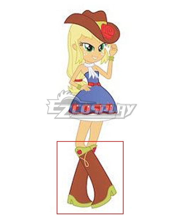 My Little Pony Equestria Girls Applejack Brown Shoes Cosplay Boots