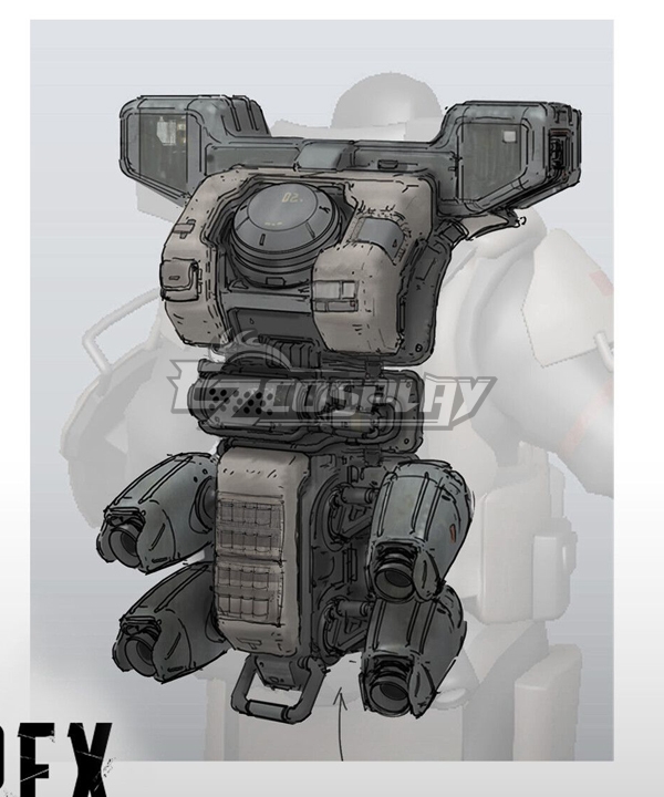 Apex legends Gibraltar Back Cosplay Weapon Prop