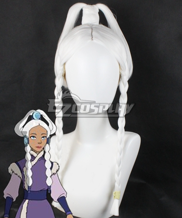 Avatar The Last Airbender Princess Yue White Cosplay Wig - Without Head ...
