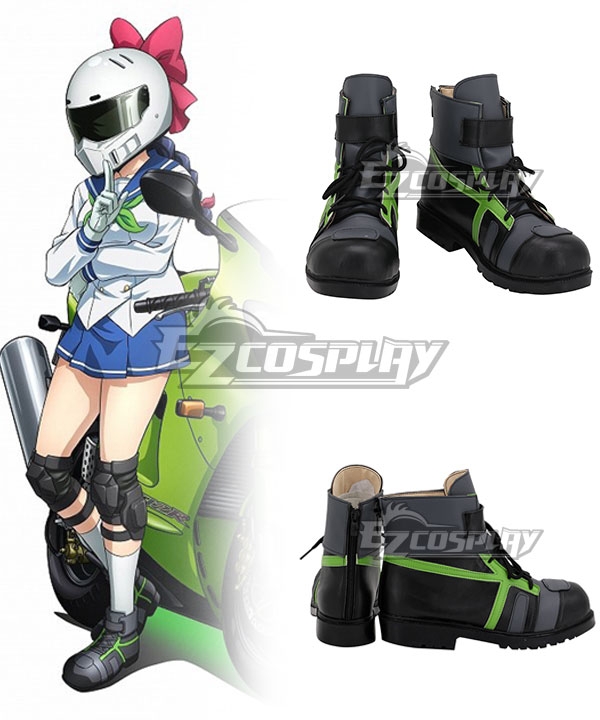 Bakuon!! Raimu Kawasaki Black Cosplay Shoes
