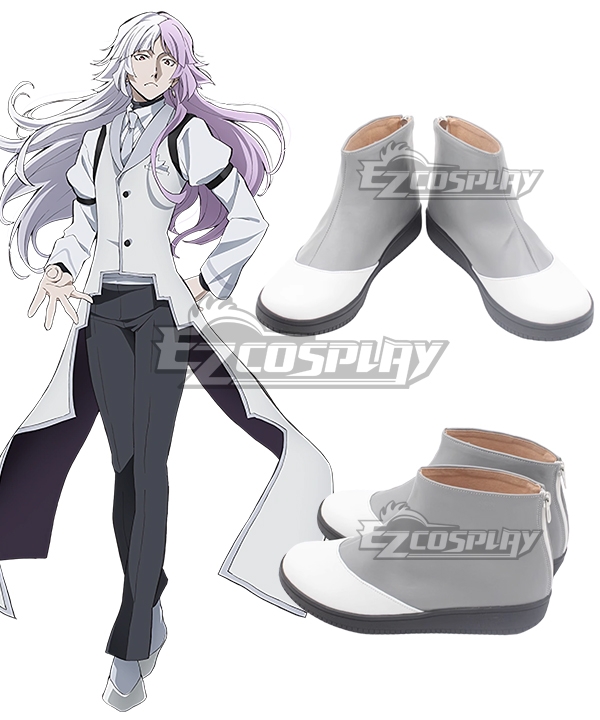 Bungou Stray Dogs Sigma White Cosplay Shoes