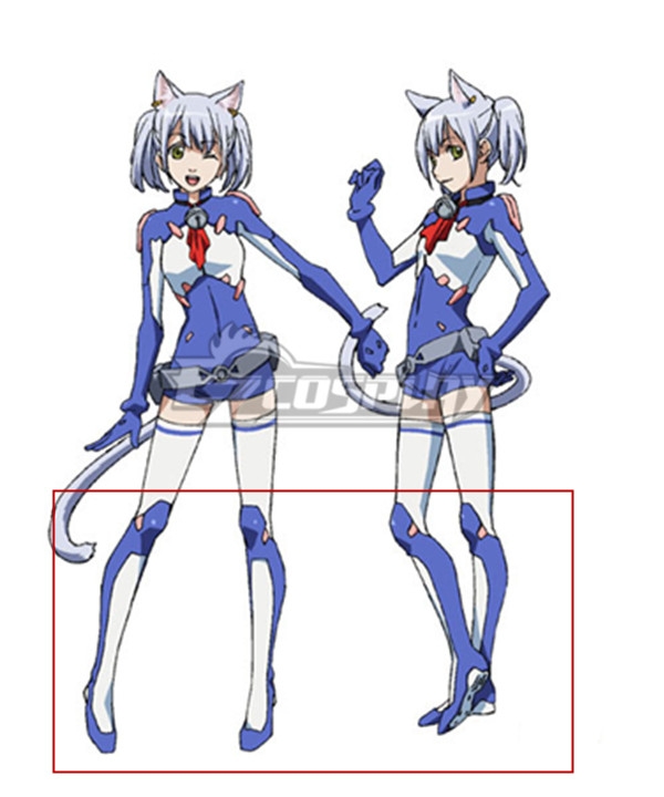 Cat Planet Cuties Asobi ni Iku Yo! Chaika Blue White Shoes Cosplay Boots