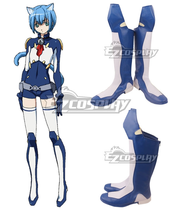 Cat Planet Cuties Asobi ni Iku Yo! Melwin Blue White Shoes Cosplay Boots