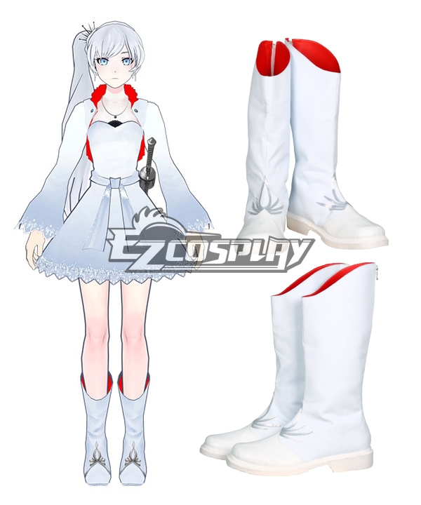 RWBY White Weiss Schnee Flat Shoes Cosplay Boots
