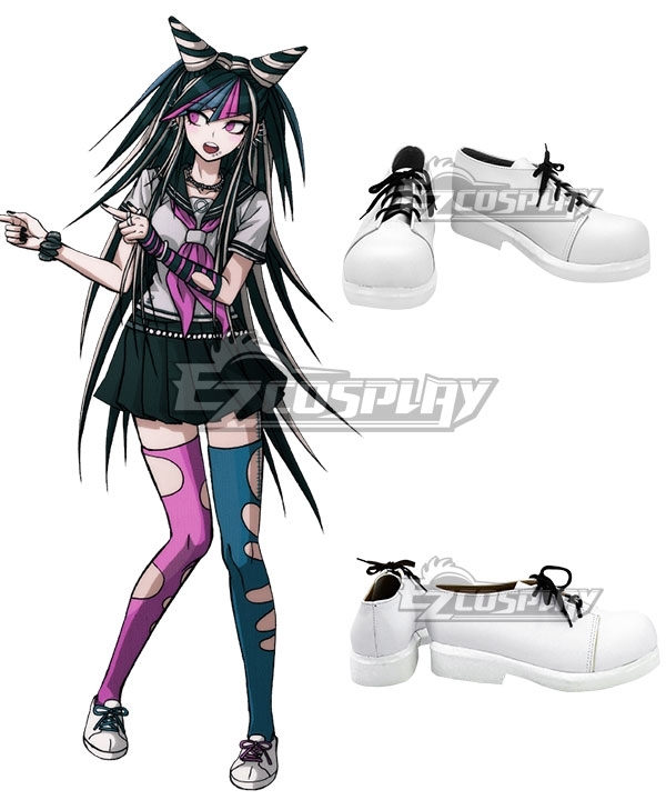 Danganronpa 2: Goodbye Despair Ibuki Mioda White Cosplay Shoes