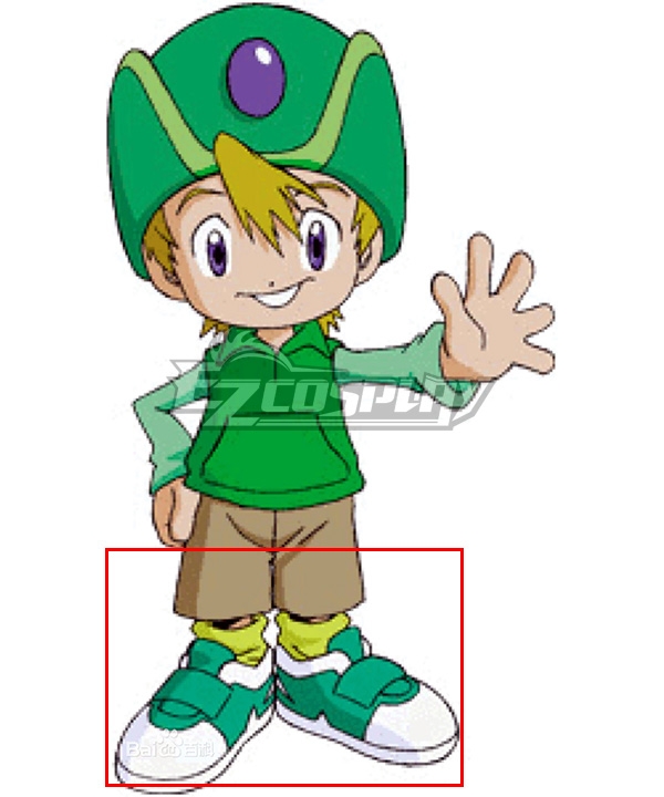 Digimon Adventure Takeru Takaishi Green Cosplay Shoes