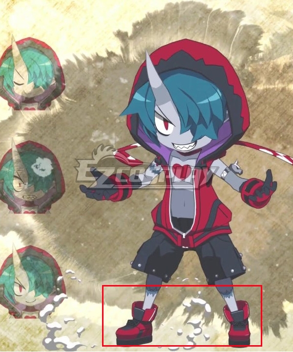 Disgaea 6 Zed Red Cosplay Shoes