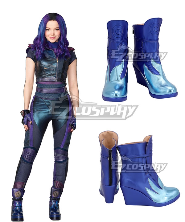 Disney Descendants 3 Mal Blue Cosplay Shoes
