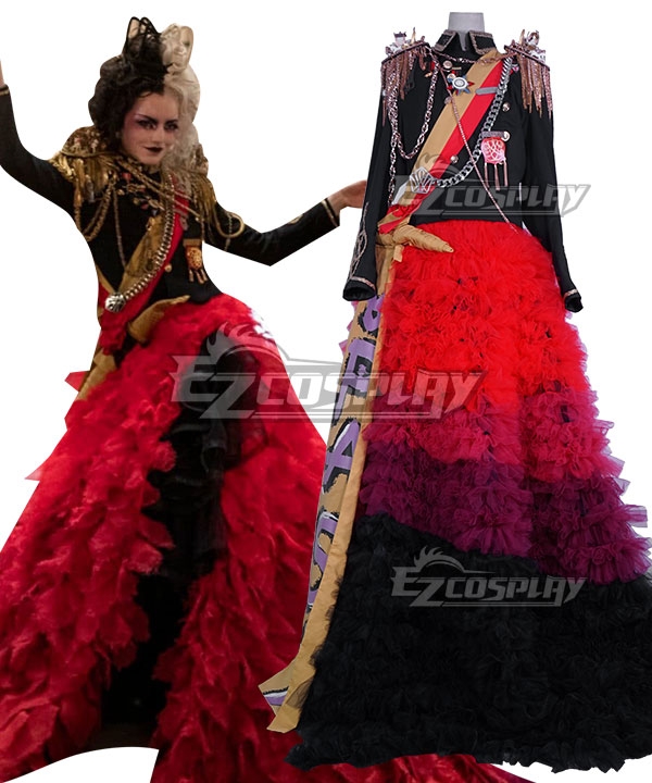 Disney Movie Cruella de Vil F Cosplay Costume