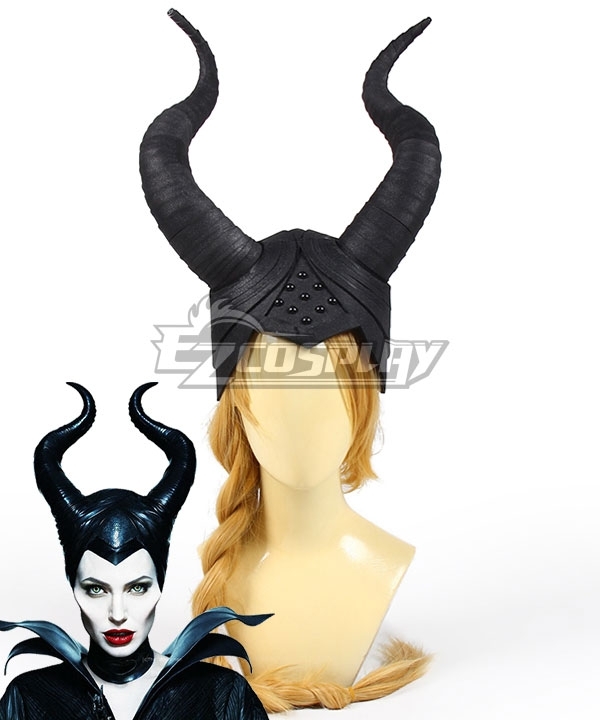 Maleficent Disney Movie Black Witch Angelina Jolie Cosplay Horns