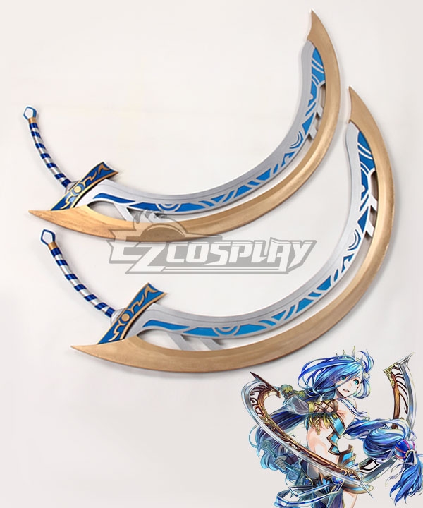 Ys VIII: Lacrimosa of Dana Dana Crescent Moon Blades Two Swords Cosplay ...