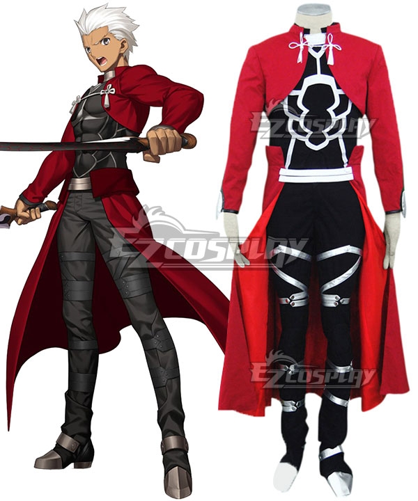 Fate Stay Night Archer Emiya Shirou Cosplay Costume - New Edition