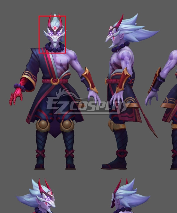 Blood Moon Master Yi Mask Cosplay Accessory Prop