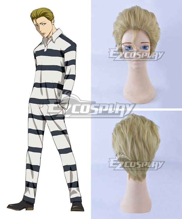 Prison School Purizun Sukuru Shingo Wakamoto Golden Cosplay Wig