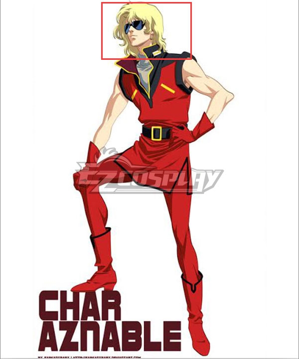 Gundam Char Aznable Golden Cosplay Wig