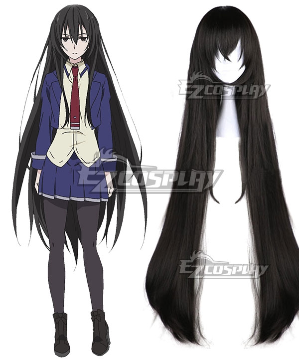 Armed Girl's Machiavellism Kirukiru Amou Black Cosplay Wig