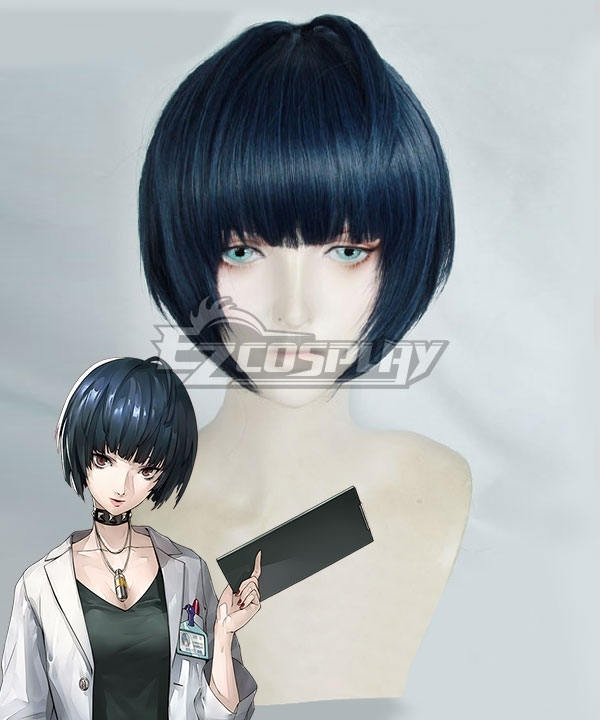 Persona 5 Tae Takemi Deep Blue Cosplay Wig