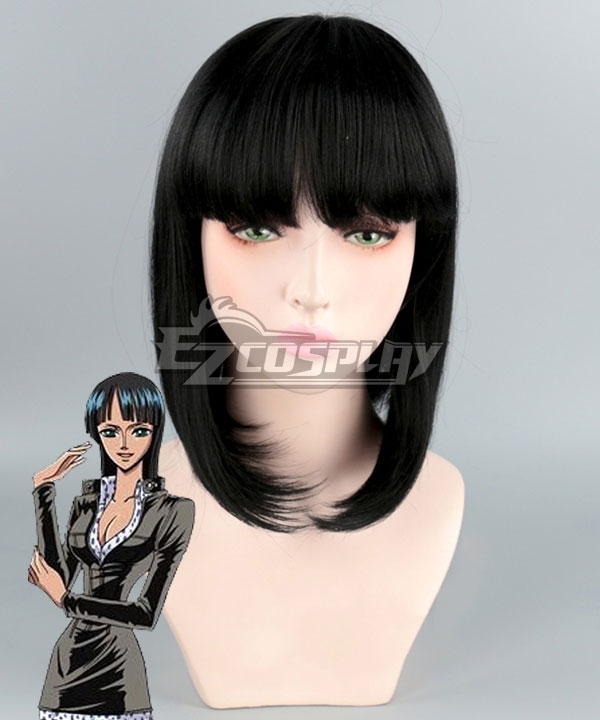 One Piece Nico Robin Before Two Years Short Black Cosplay Wig
