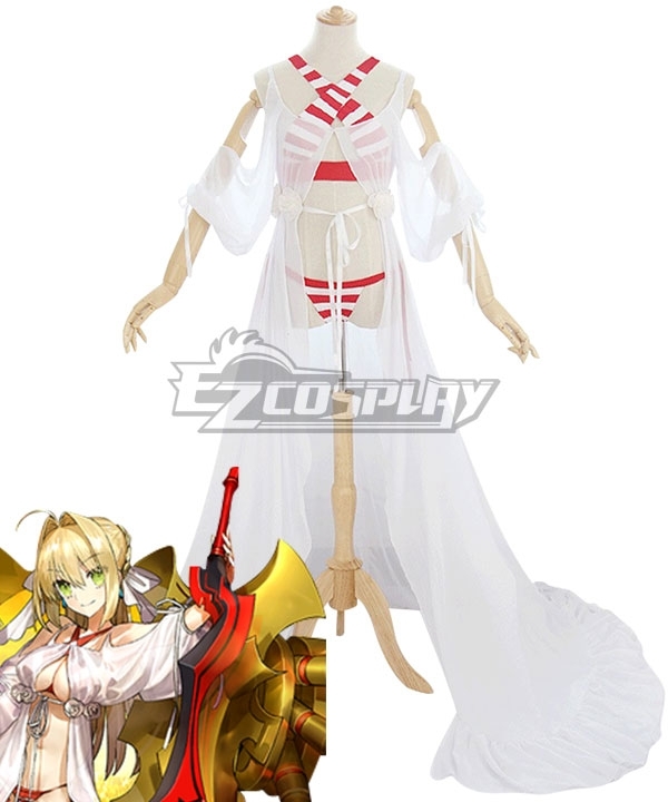 Fate Grand Order Caster Saber Nero Claudius Swimsuit Cosplay Costume