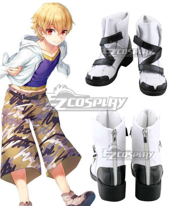Fate Grand Order FGO Kid Gil White Shoes Cosplay Boots
