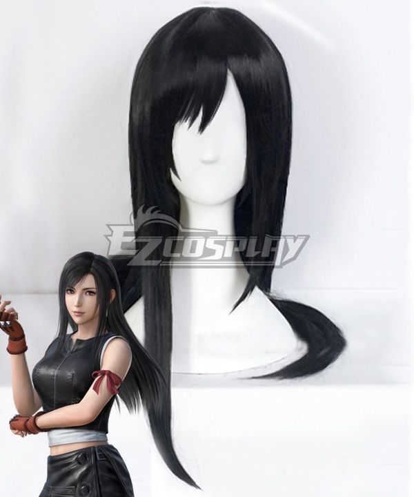 Final Fantasy VII: Advent Children Tifa Lockhart Black Cosplay Wig
