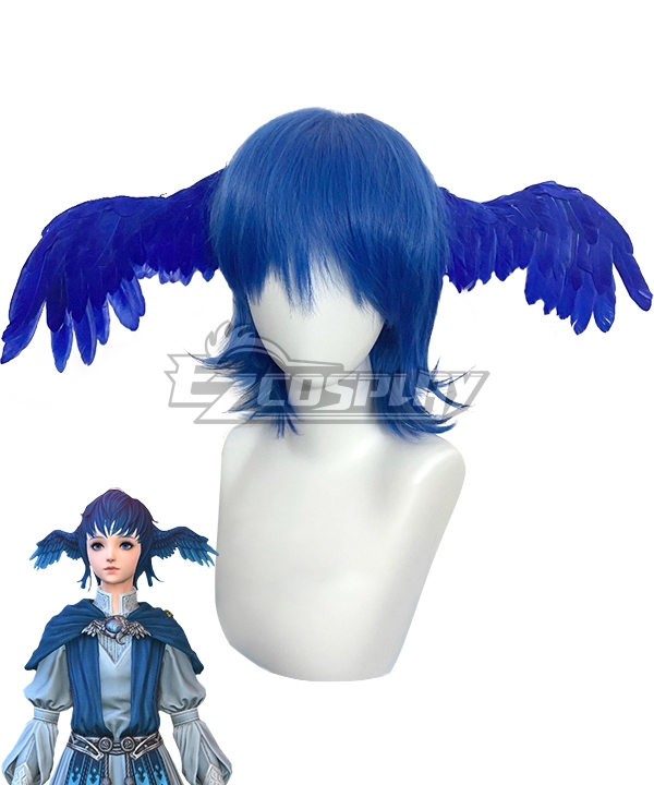 Final Fantasy XIV FF14 Meteion Cosplay Wig (Included Wing)