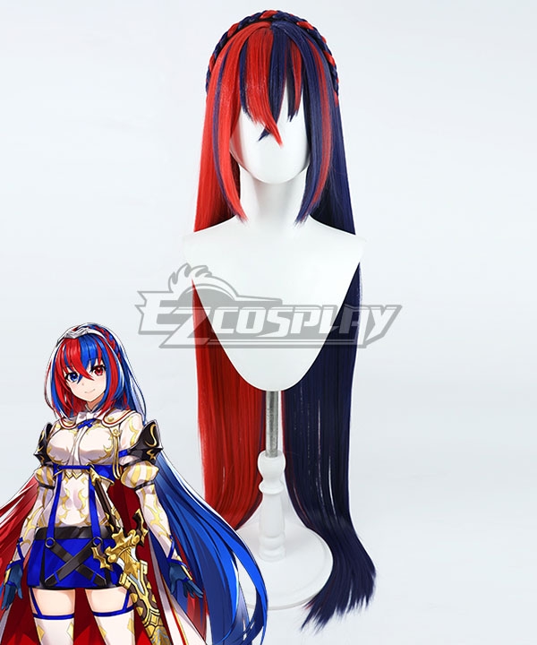 Fire Emblem Engage Female Alear Blue Red Cosplay Wig