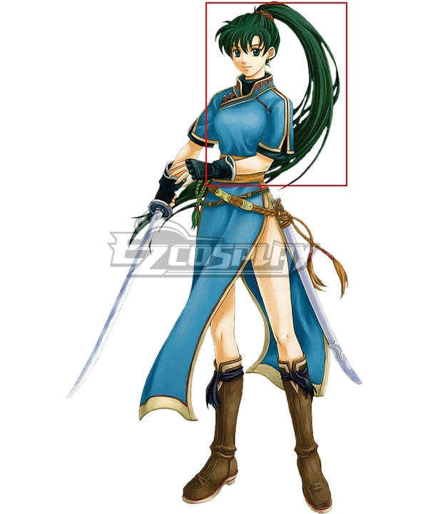 Fire Emblem: Rekka No Ken Lyndis Lyn Dark Green Cosplay Wig