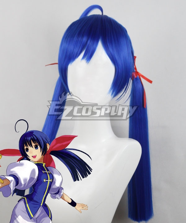 Garou Mark of the Wolves King of Fighters Hotaru Futaba Blue Cosplay Wig