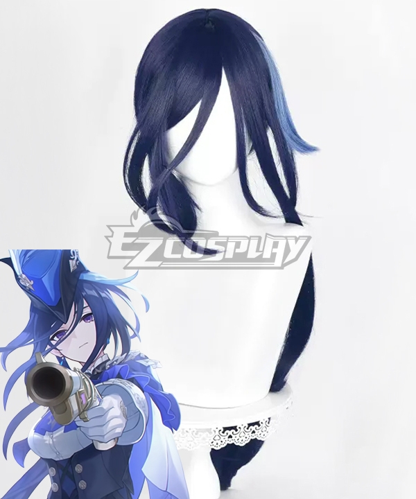 Genshin Impact Clorinde Blue Cosplay Wig