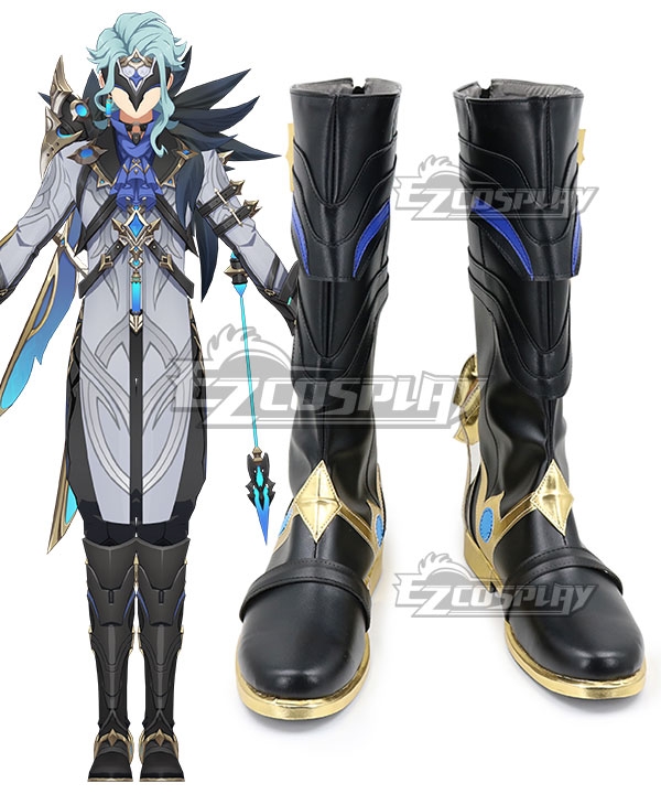 Genshin Impact Fatui Il Dottore Black Cosplay Shoes
