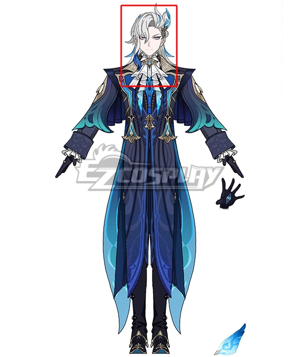 Genshin Impact Navilette Neuvillette Silver Cosplay Wig