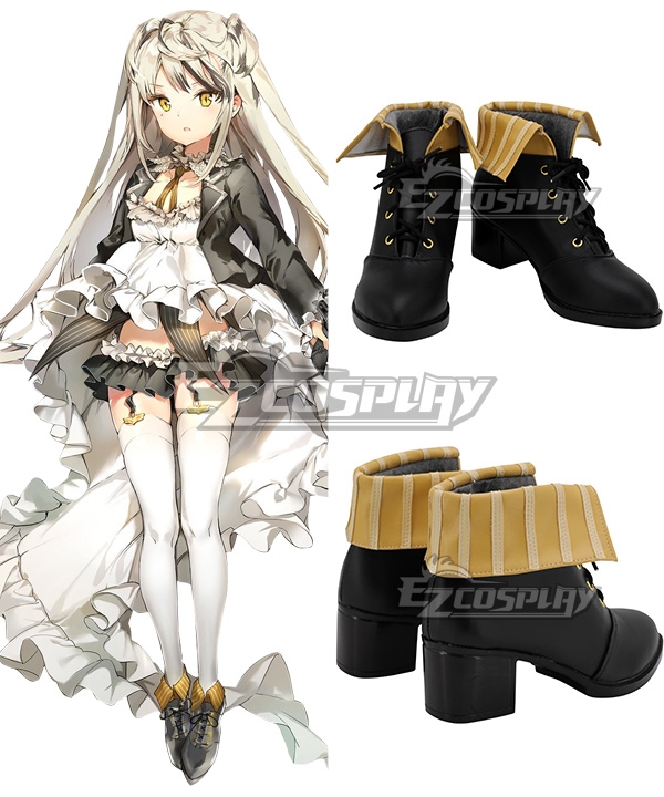 Girls' Frontline Desert Eagle Black Yellow Cosplay Shoes
