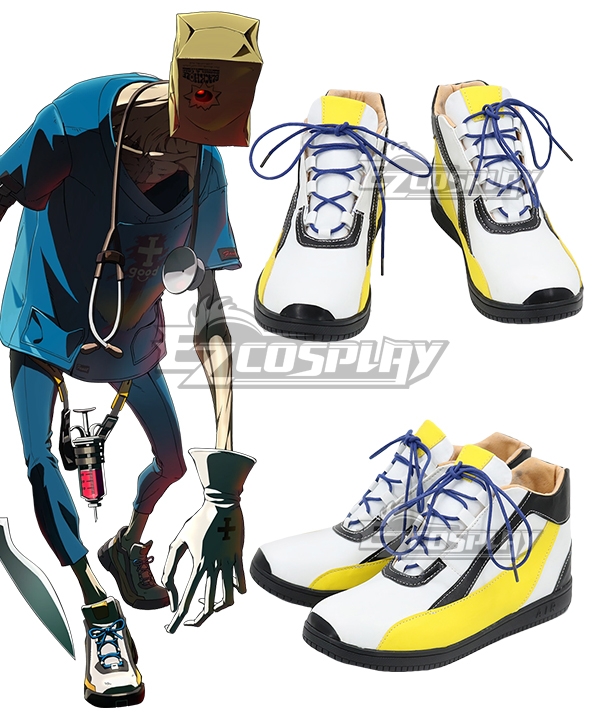 Guilty Gear STRIVE Faust White Black Cosplay Shoes
