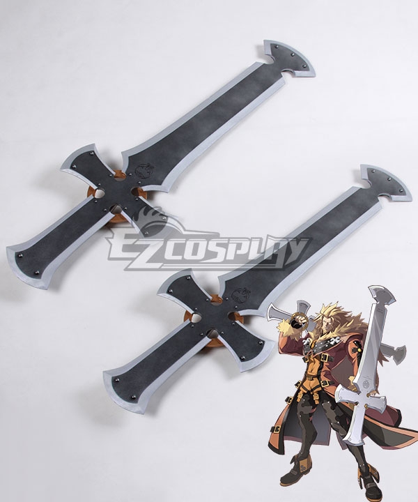 Guilty Gear Xrd Leo Whitefang Two Swords Cosplay Weapon Prop