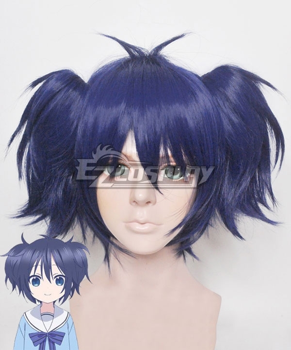 Happy Sugar Life Shio Kobe Dark Blue Cosplay Wig