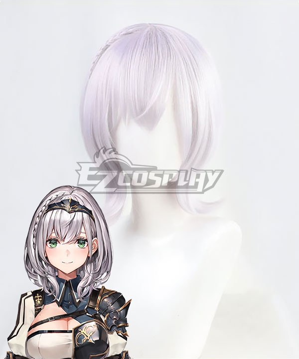 Hololive Youtuber Vtuber Shirogane Noel Grey Cosplay Wig