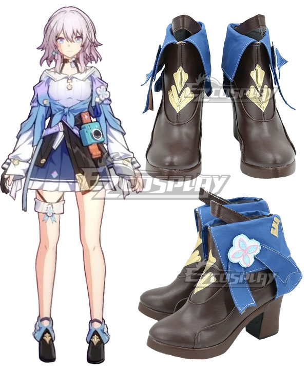 Honkai: Star Rail Marth 7th Brown Cosplay Shoes