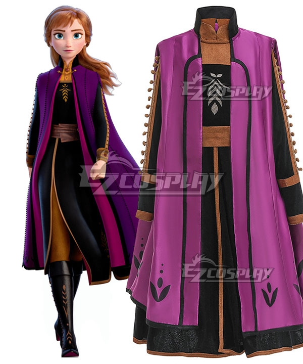 Kids Child Size Disney Frozen 2 Anna Cosplay Costume