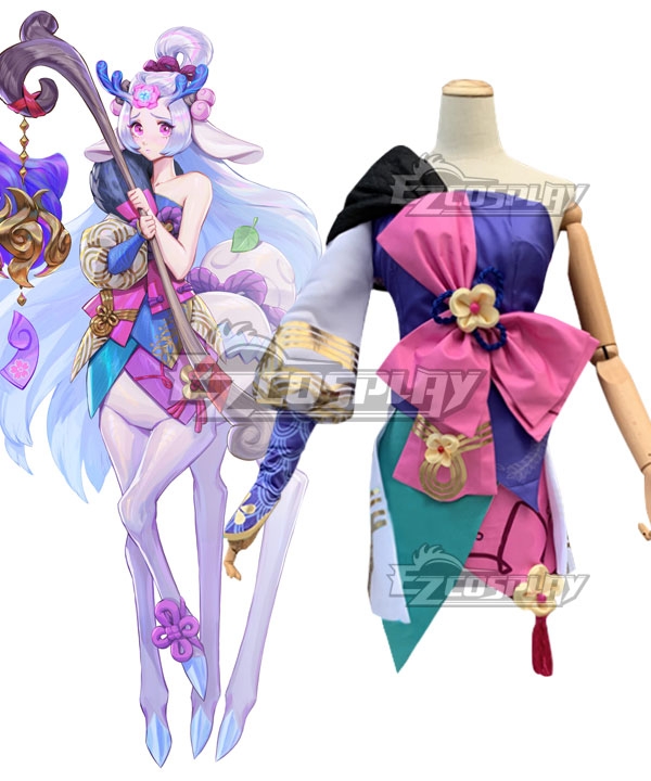 League of Legends LOL Spiritblossom Lillia Cosplay Costume