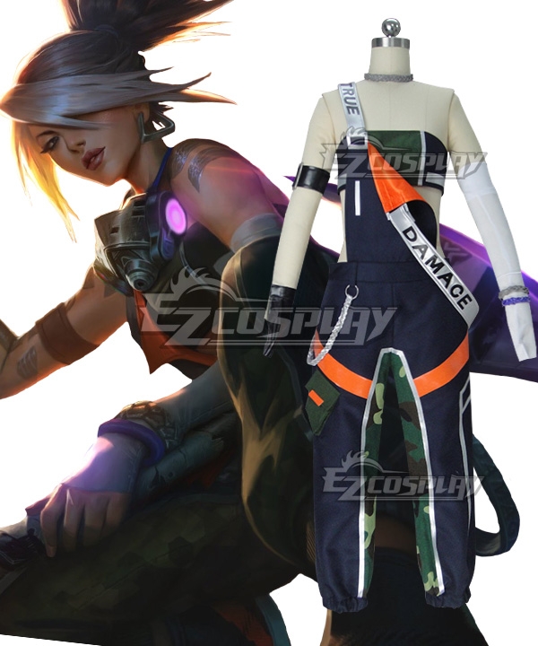 League of Legends LOL True Damage Akali Cosplay Costume