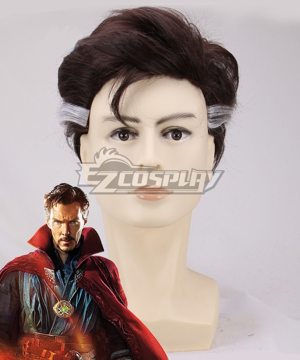 Marvel Doctor Strange Stephen Steve Vincent Strange Brown Cosplay Wig