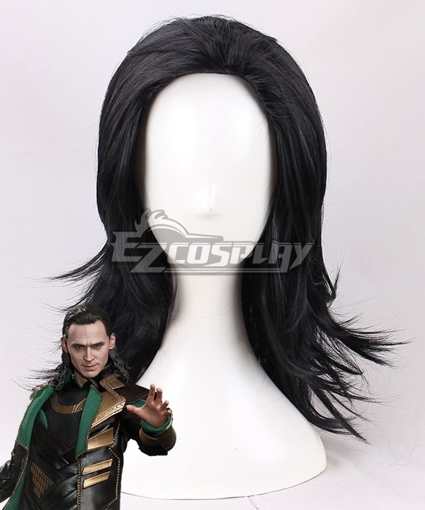 Marvel Thor 2: The Dark World Loki Black Cosplay Wig