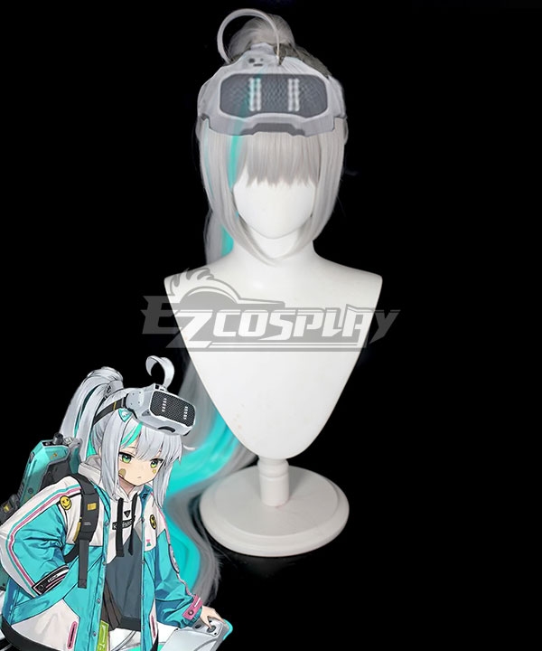 Nikke the Goddess of Victory Epinel Silver Blue Cosplay Wig