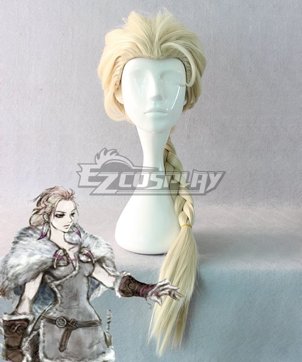Octopath Traveler H'aanit Light Golden Cosplay Wig