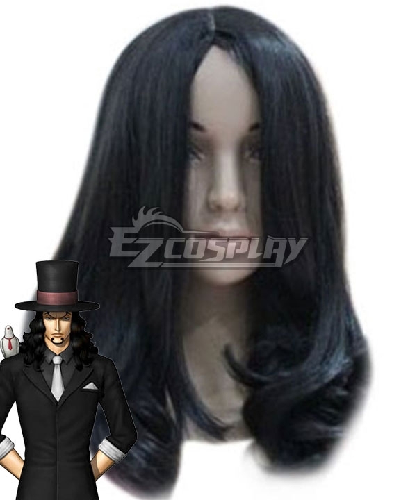 One Piece CP0 Rob Lucci Black Cosplay Wig
