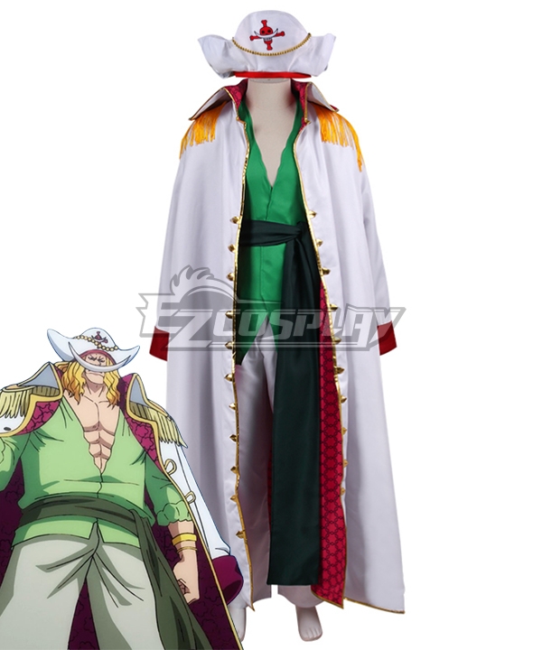 One Piece Edward Newgate Whitebeard Young White Cosplay Costume