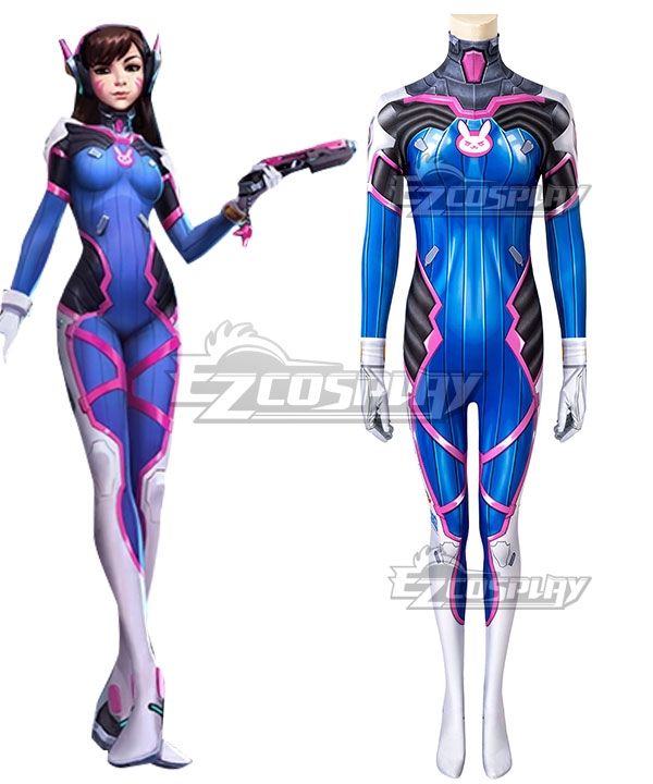 Overwatch OW D.Va DVa Hana Song Zentai Jumpsuit Cosplay Costume