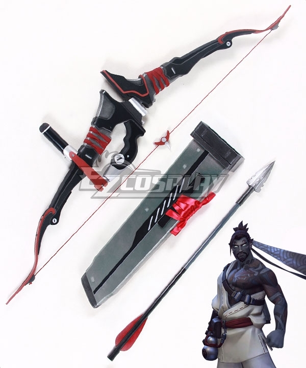 Overwatch OW Hanzo Shimada Demon Hanzo Bow and arrow Cosplay Weapon Prop