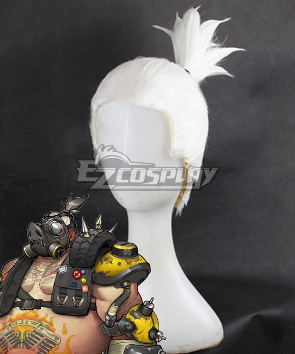 Overwatch Roadhog White Cosplay Wig